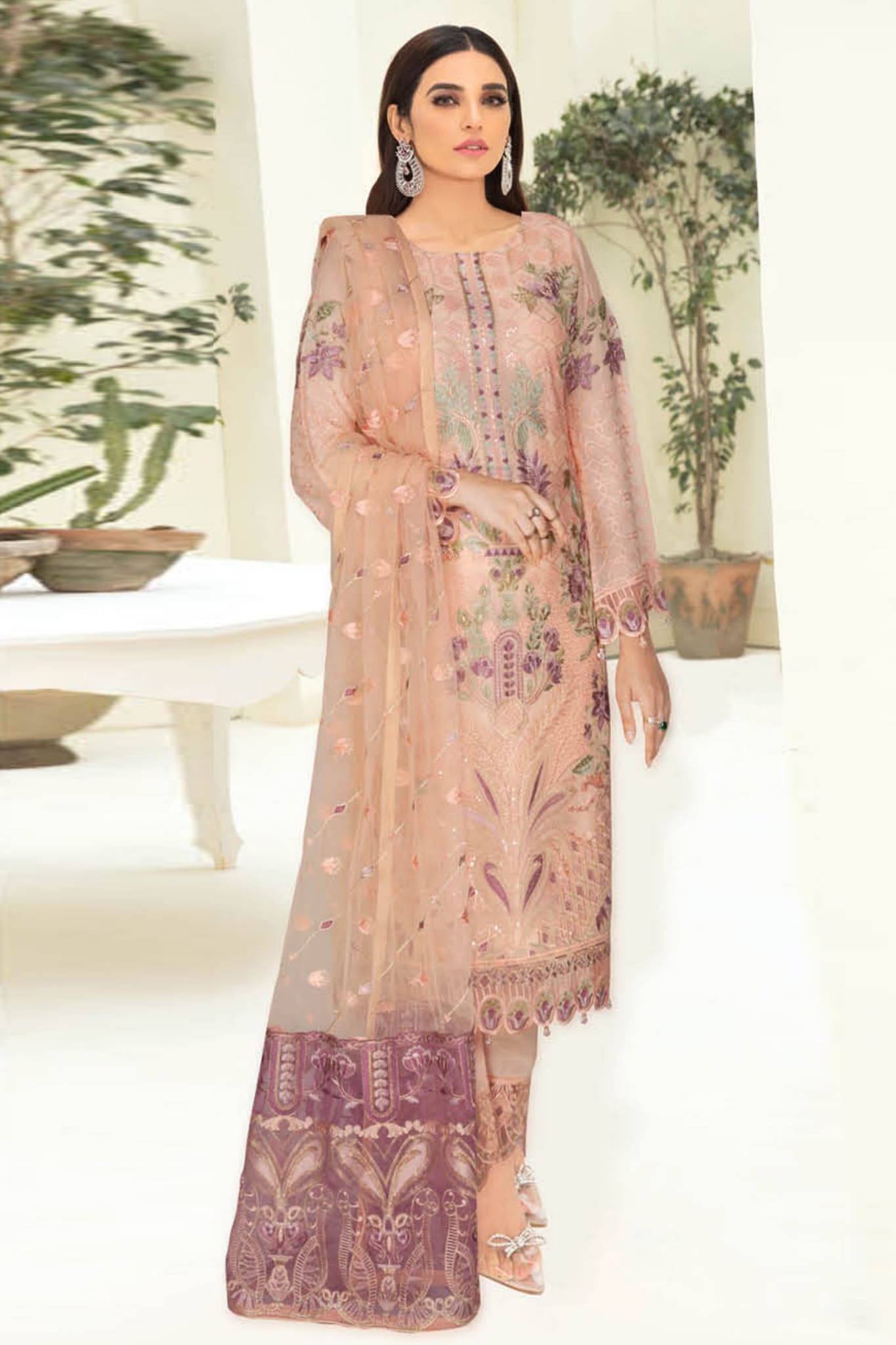 Nayab by Ramsha Unstitched 3 Piece Weightless Chiffon Vol-03 Collectio – Shomi Official