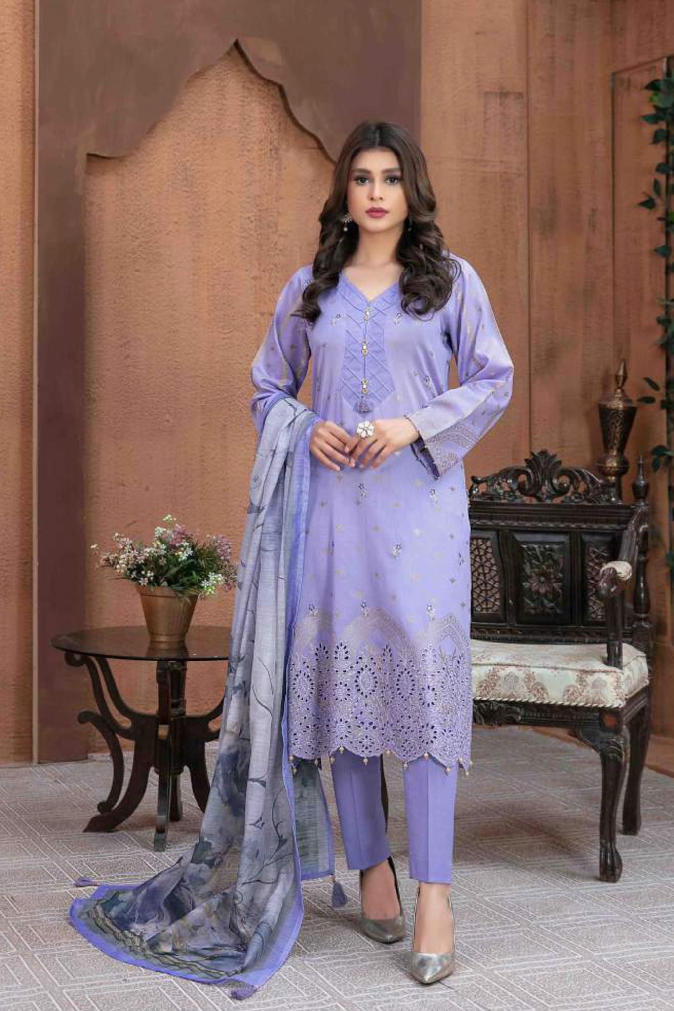 Mehnaz by Tawakkal Unstitched 3 Piece Banarsi Lawn Collection'2023-M-8 – Shomi Official
