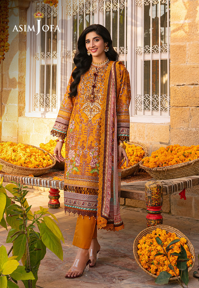 Asim Jofa Aira Summer Prints Ajar-15 Embroidered Lawn 3 Pcs – Shomi ...