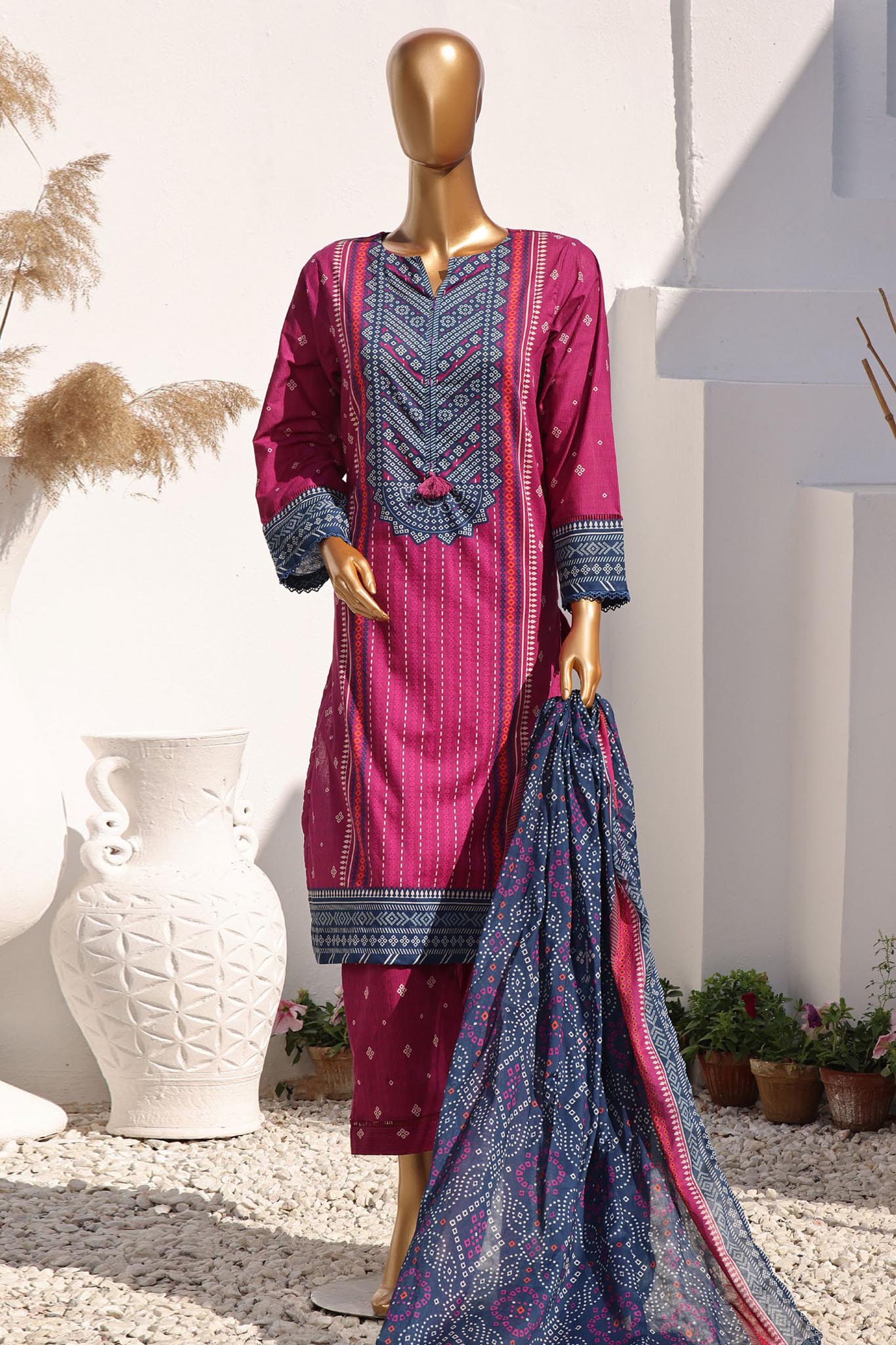 Chunri by Sada Bahar Stitched 3 Piece Printed Lawn Collection'2024-D-1 ...