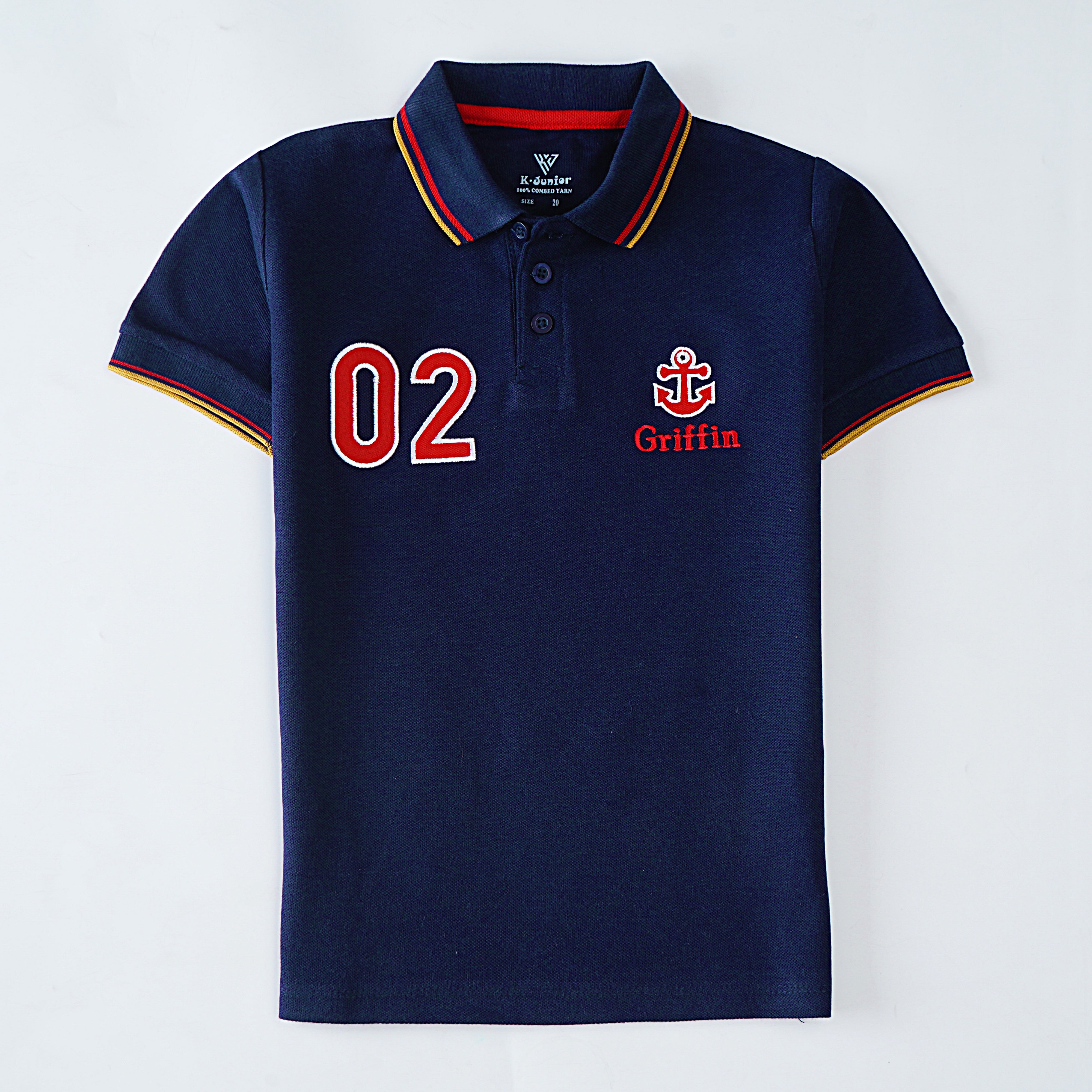 Kjunction Boys Half Sleeves Polo T-Shirt (Griffin) – Shomi Official