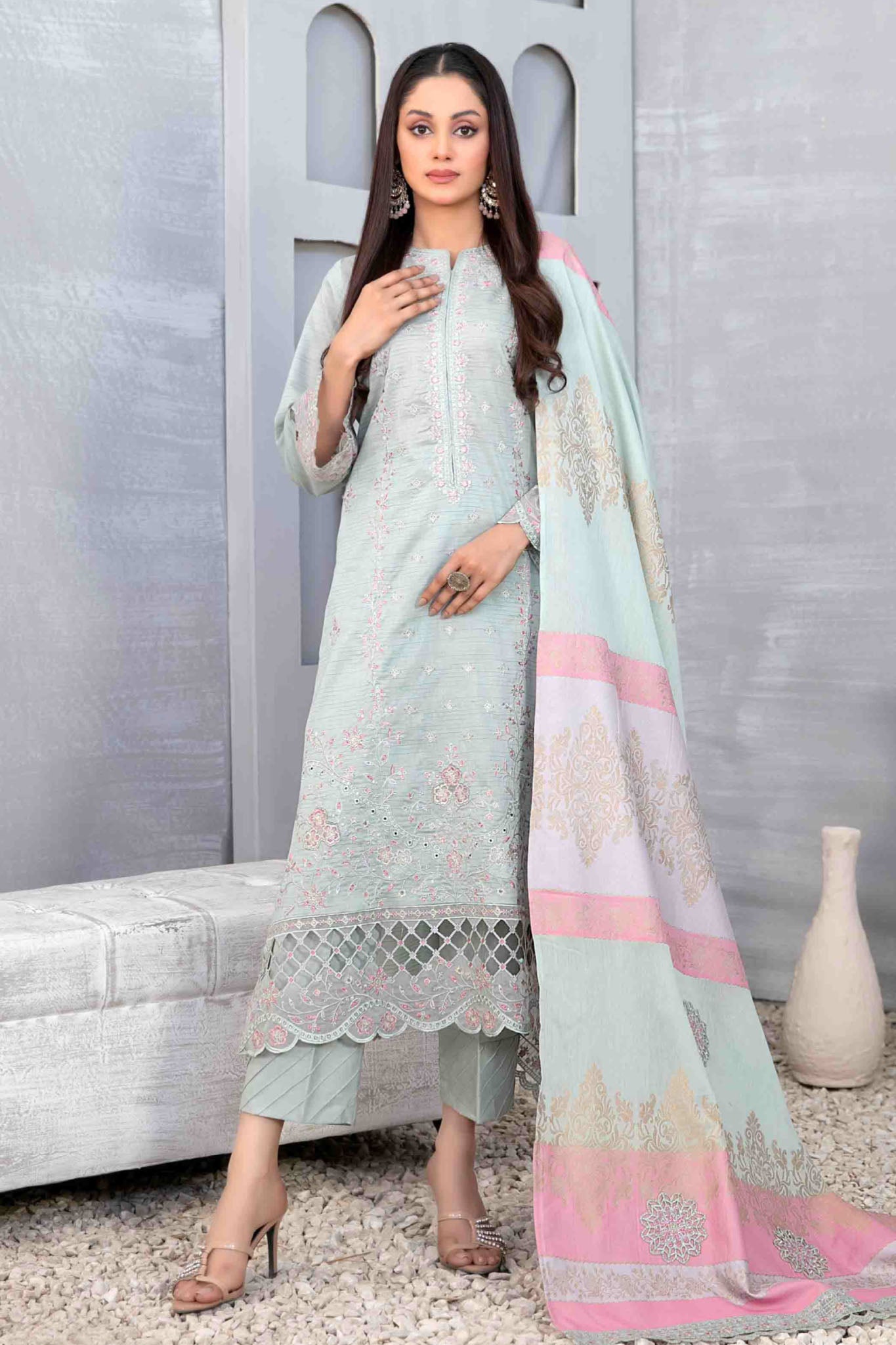 Mabel By Tawakkal Unstitched 3 Piece Emb Fancy Lawn Collection-D-1026 ...