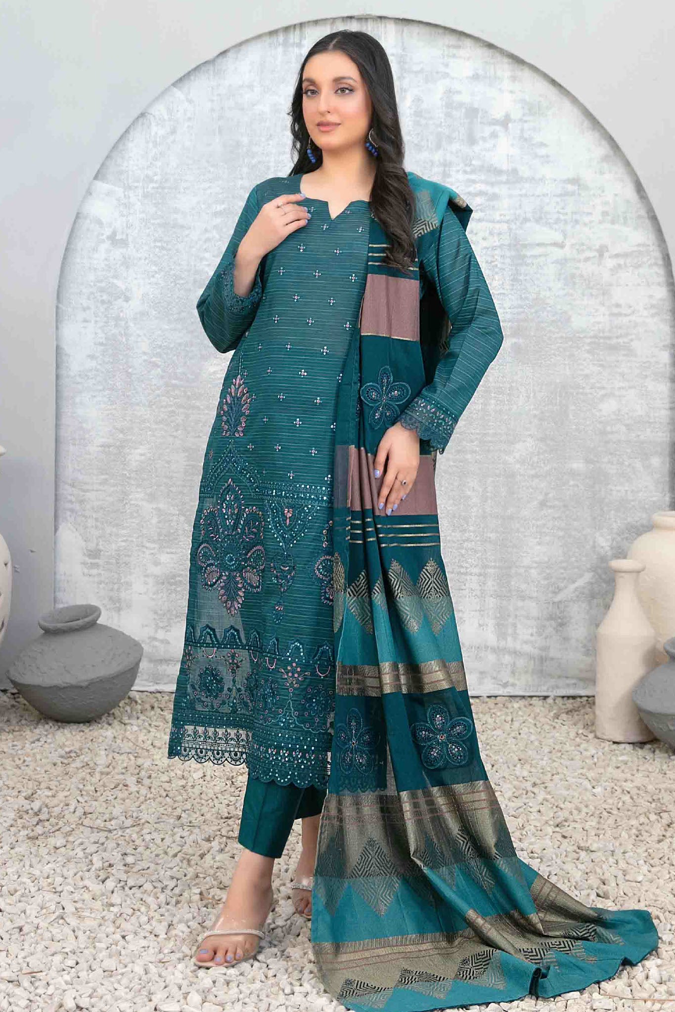 Mabel By Tawakkal Unstitched 3 Piece Emb Fancy Lawn Collection-D-1028 ...