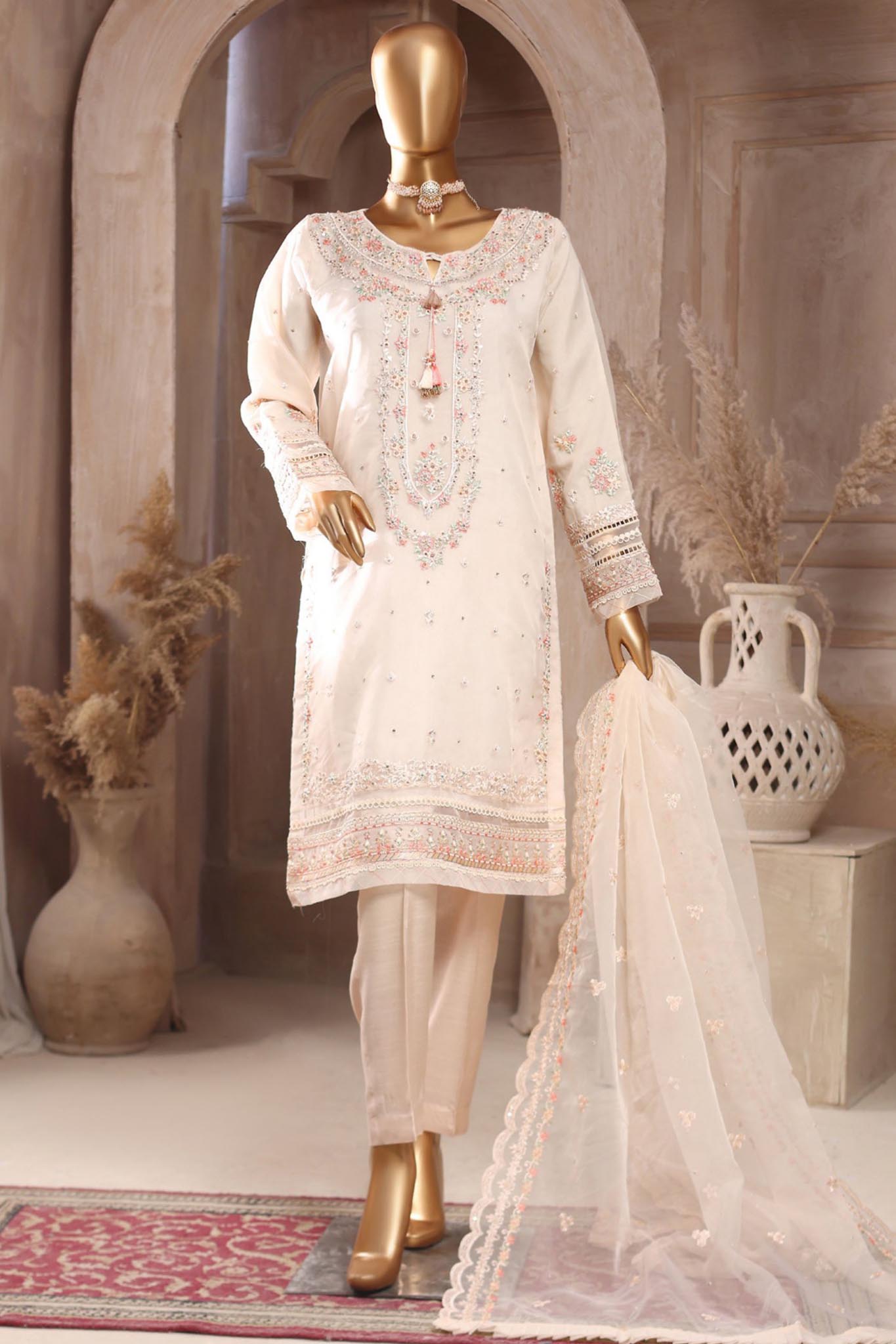 Falsafaa By HZ Stitched 3 Piece Emb Organza Vol-02 Collection'2024-HZK ...