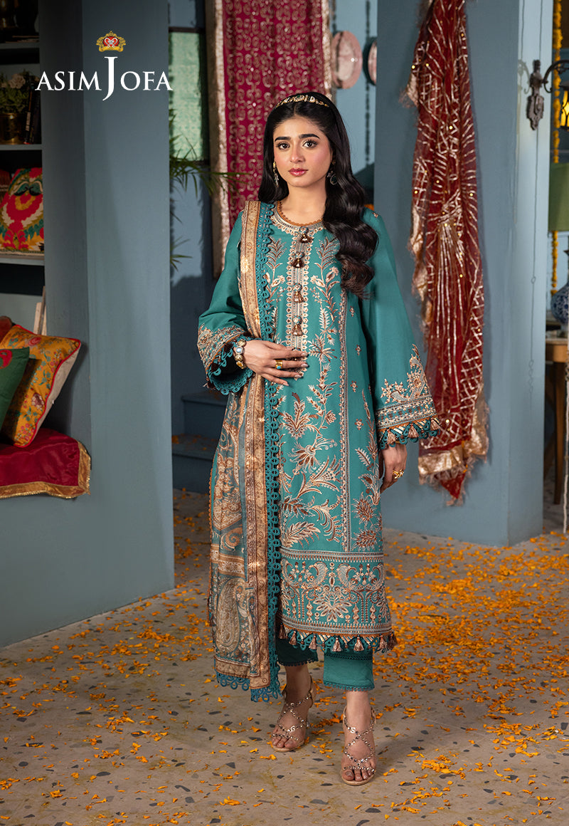 Asim Jofa Asra Festive Ajra-10 Embroidered Lawn 3 Pcs – Shomi Official