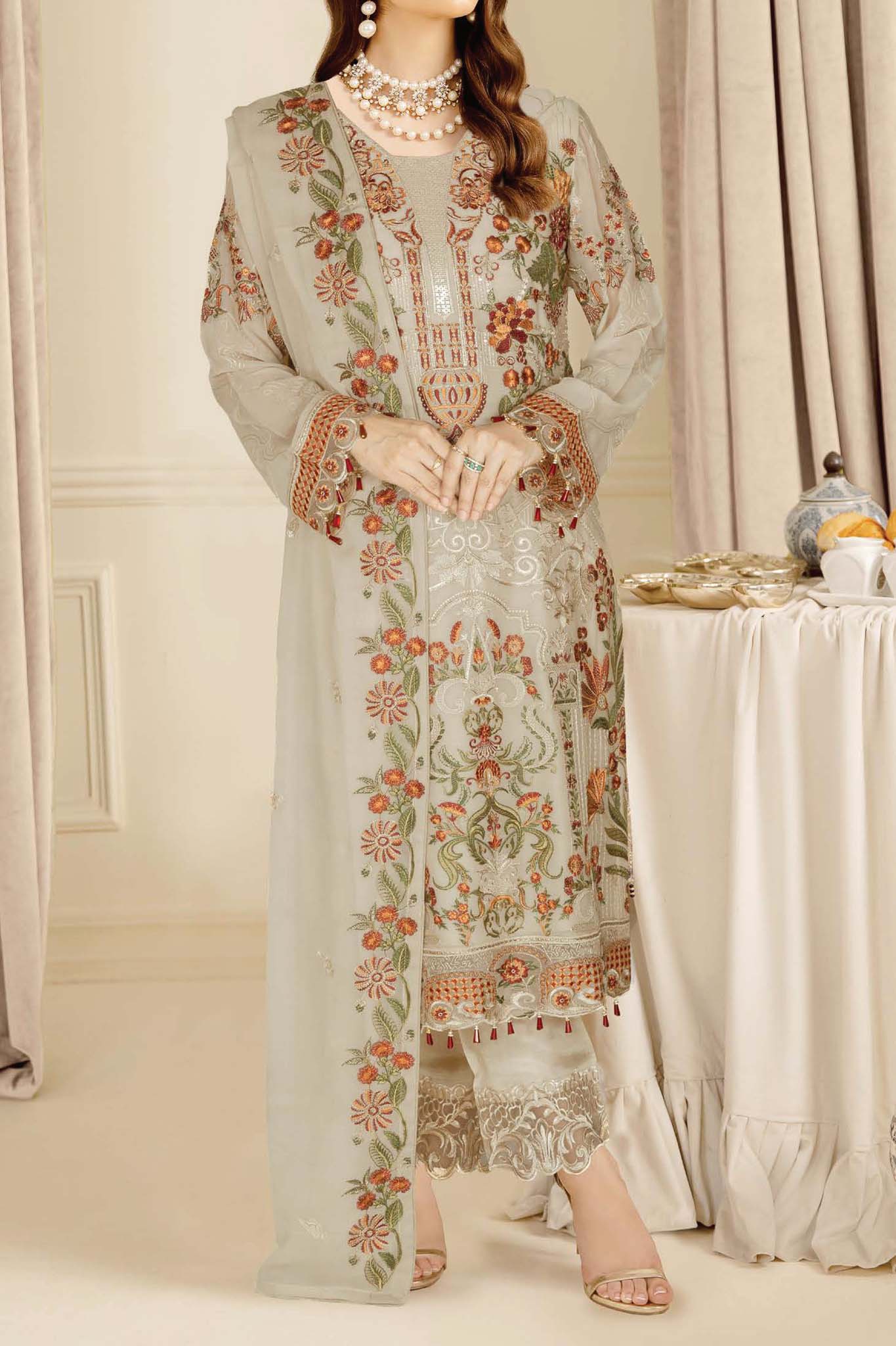 Nayab by Ramsha Unstitched 3 Piece Chiffon Vol-04 Collection'2023-N-40 – Shomi Official