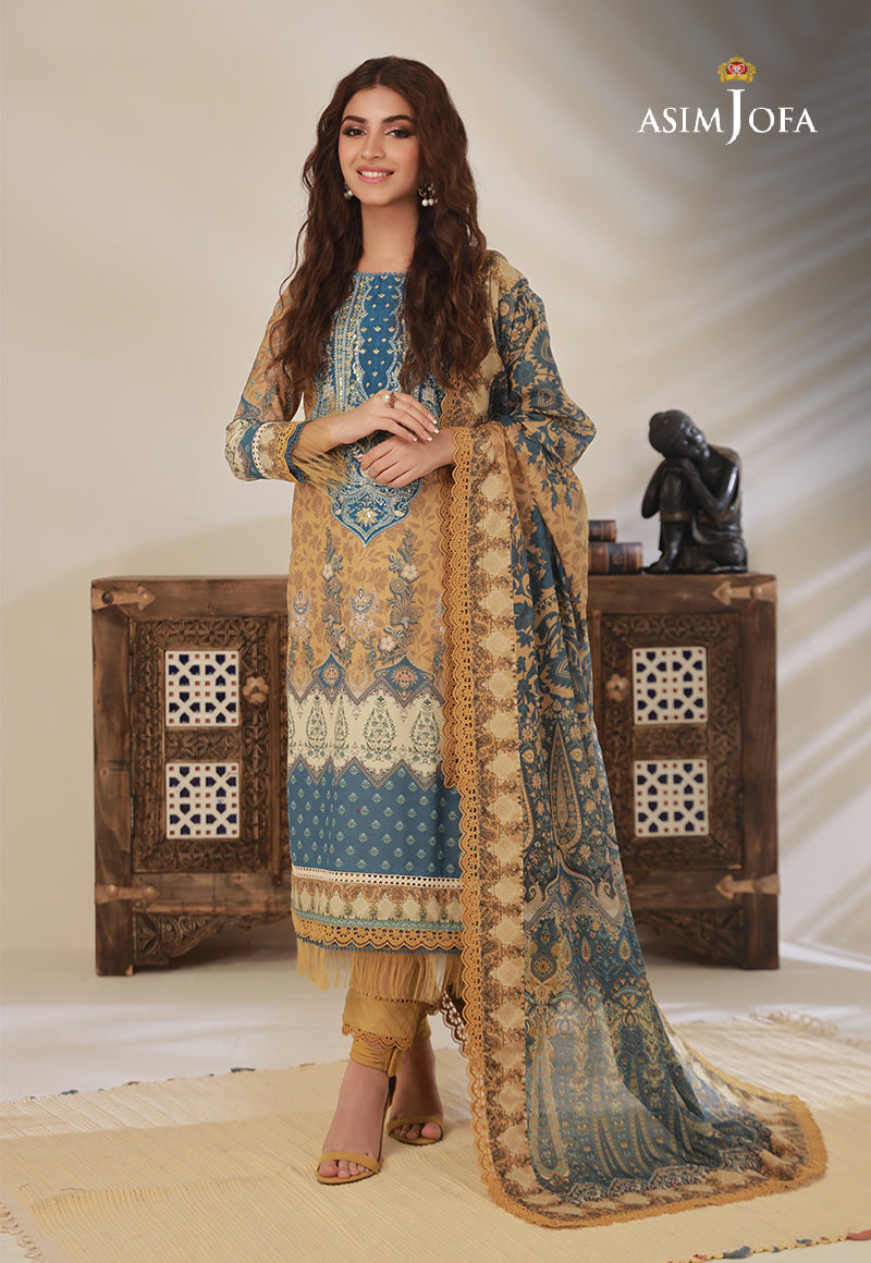 Asim Jofa AJ Basic Print Collection '23 Ajbp-11 Designers Embroidered ...