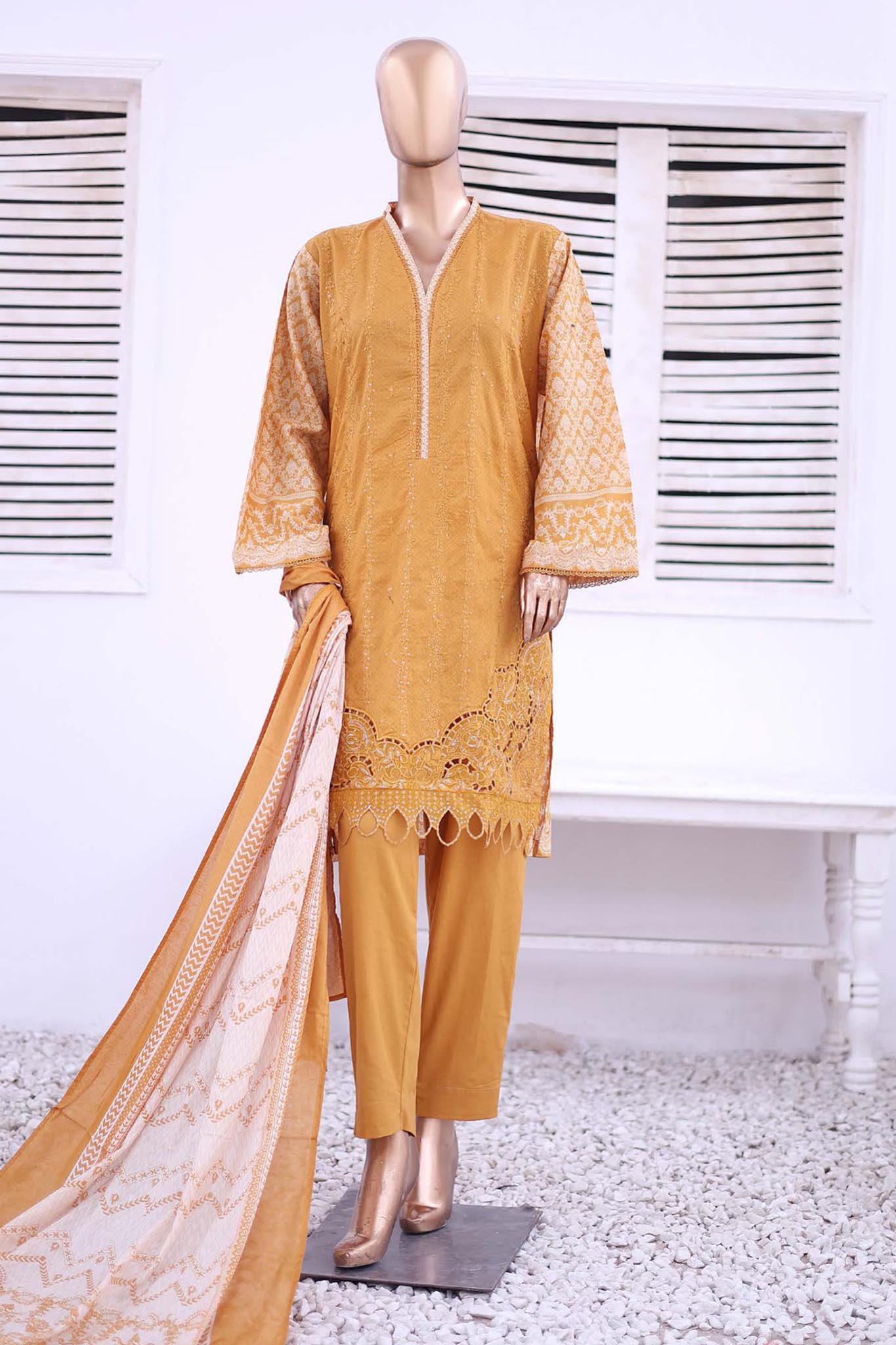 Bin Saeed Stitched 3 Piece Emb Eid Edit Vol-01 Collection'2024-SM-143 ...