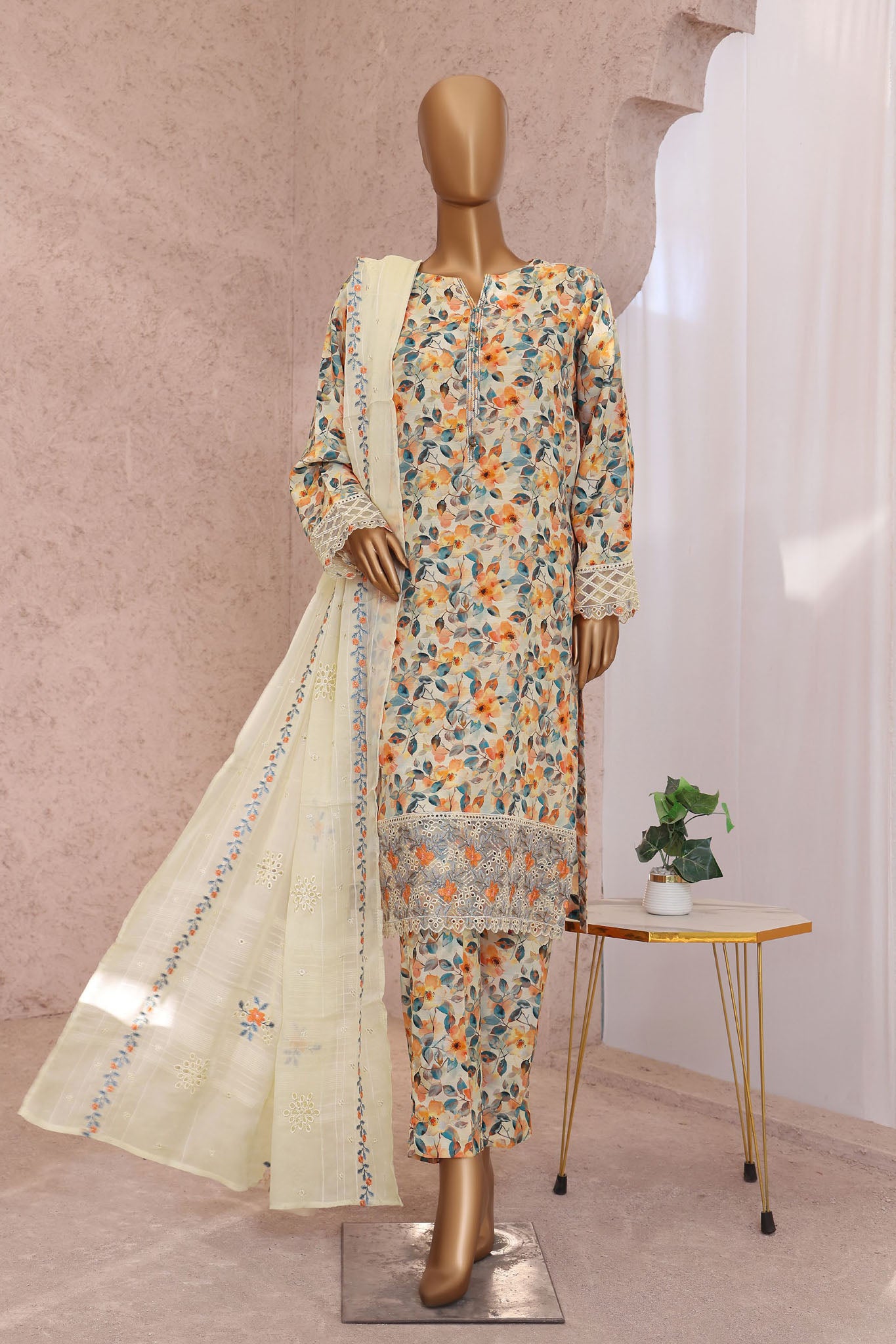 Vogue By HZ Unstitched 3 Piece Emb Raw Silk Collection-VRS-1118 – Shomi ...