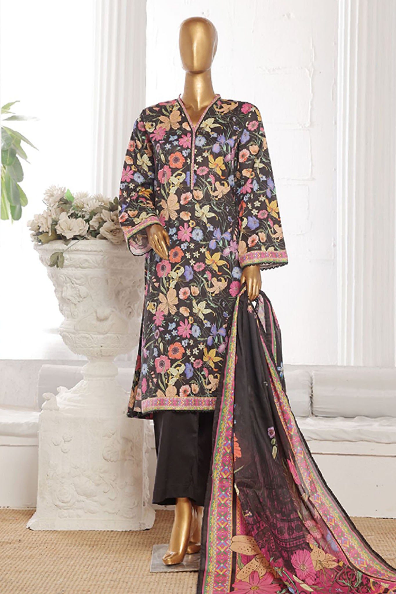 Bin Saeed Stitched 3 Piece Exclusive Printed Cotton Collection'2024-WC ...