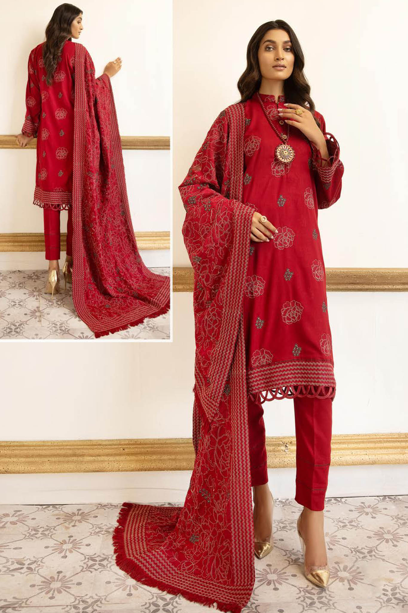Pearl by Riaz Arts Unstitched 3 Piece Exclusive Shawl Collection'2022 ...