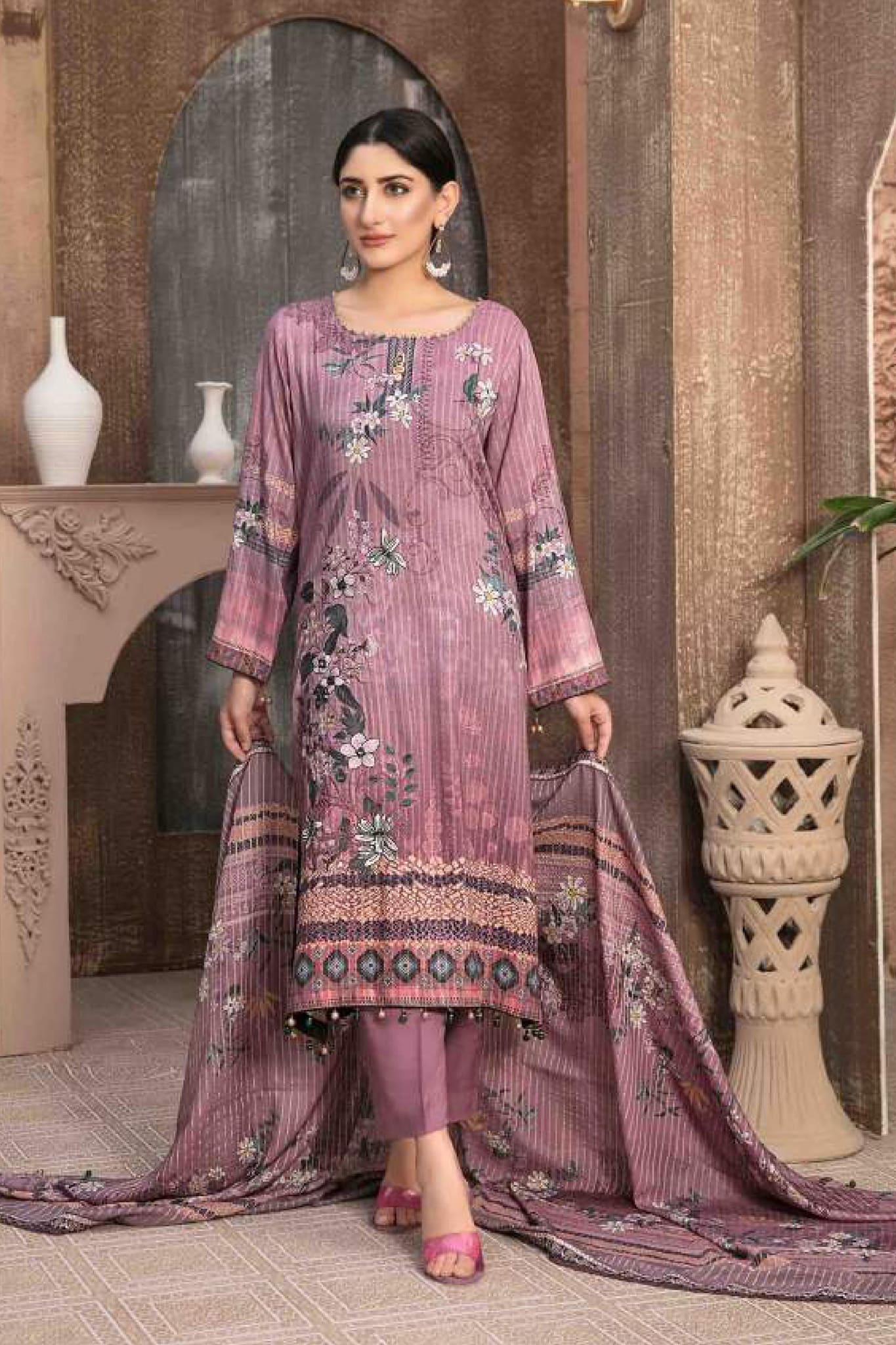 Haleh by Tawakkal Unstitched 3 Piece Staple Digital Printed Linen Coll ...